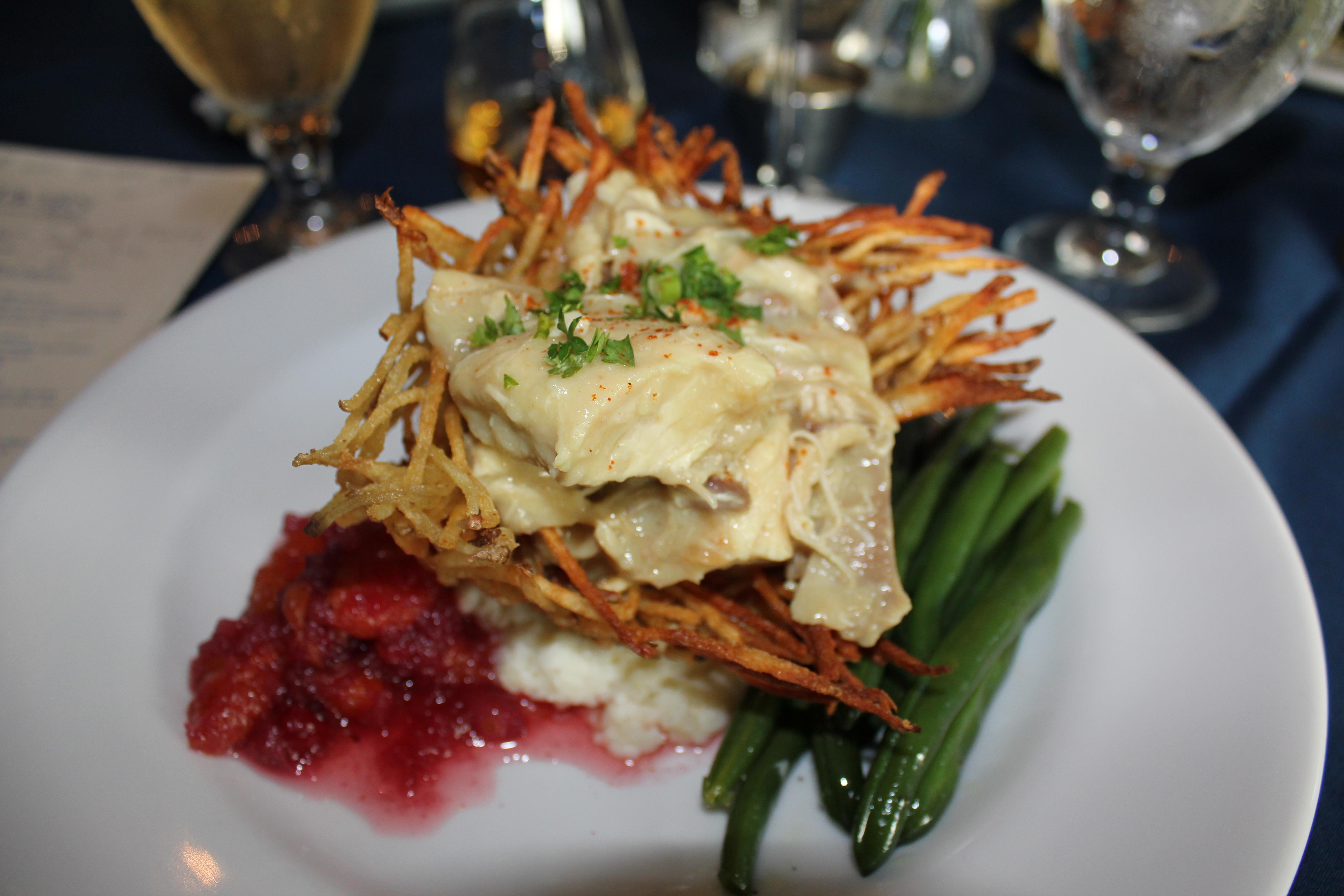 chicken flakes in a Bird Nest closeup – American Press Travel News.com